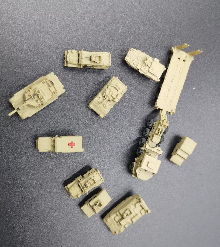 3D Printed 1/350 U.S. Armored Vehicle Tank 10PC/Set Unpainted Model Kit ...