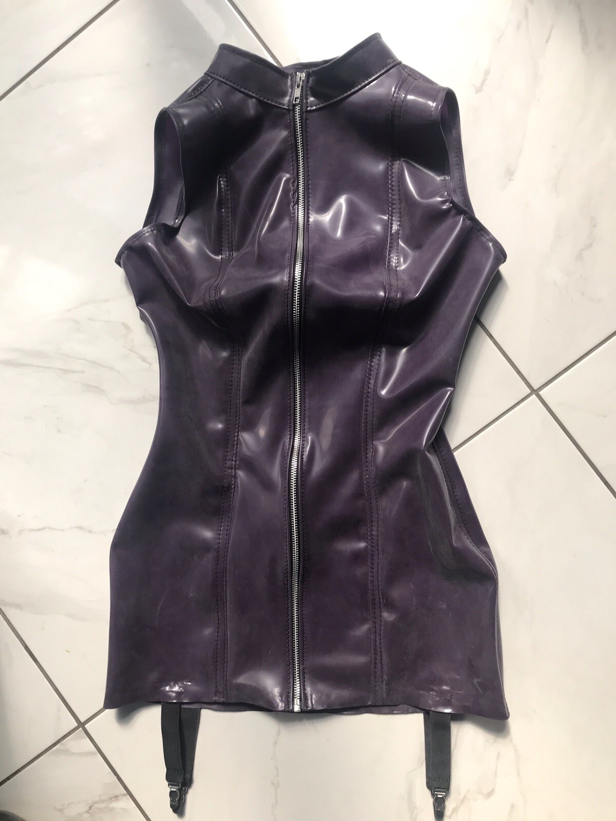 THE FEDERATION RUBBER SUSPENDER ZIP DRESS ALL SIZES MADE | eBay UK