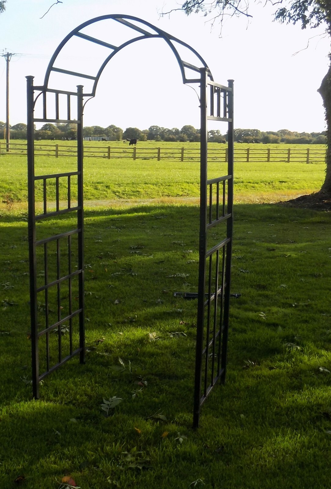 Metal Garden Arch Climbing Rose Plant Support Frame Archway Arbour ...