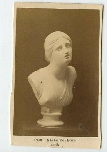 Vintage CDV Album Filler Sculpture Niobe the daughter of Tantalus ...