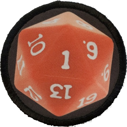 Natural 20 Dice Morale Patch Military 20 Sided Dice Role playing Patch ...
