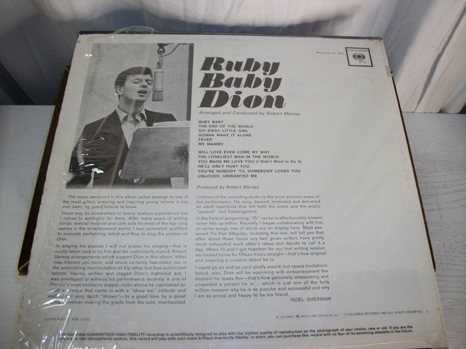 33 Record Dion Ruby Baby 1963 Columbia | eBay