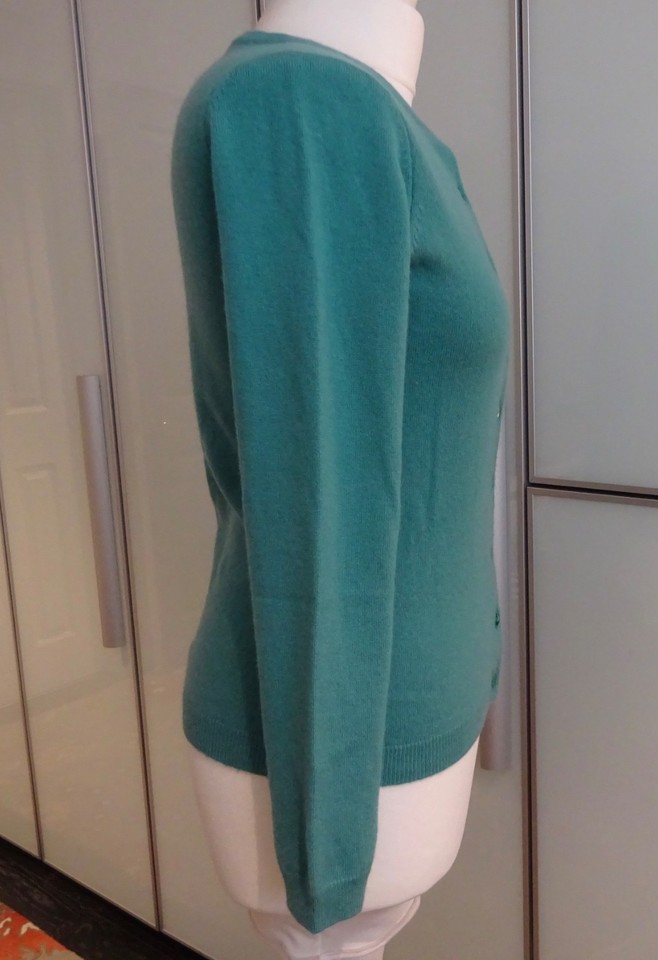Pure Collection 100% Cashmere Cardigan Green UK 10 | eBay UK