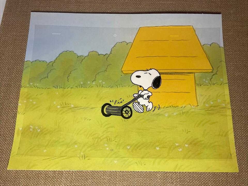 PEANUTS animation Cel CHARLES SCHULZ Publicity Art vintage Cartoons ...