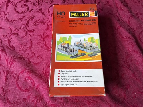 Vintage Faller 213 HO Scale Model Train Greenhouses & And Flower Beds ...