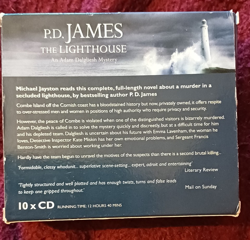 P.D James audio book The Lighthouse x 10 CD | eBay UK