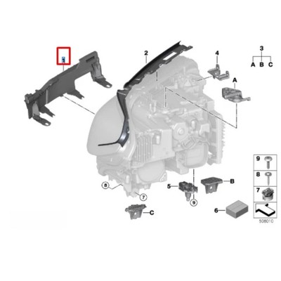 Car Repair Headlight Bracket ABS Plastic OEM 63119879643 Direct ...