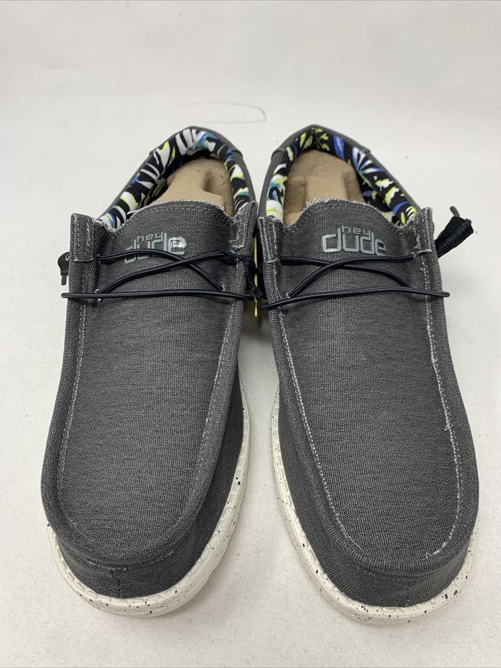 Hey Dude Wally Stretch Black Men Size 9 (AB102) | eBay