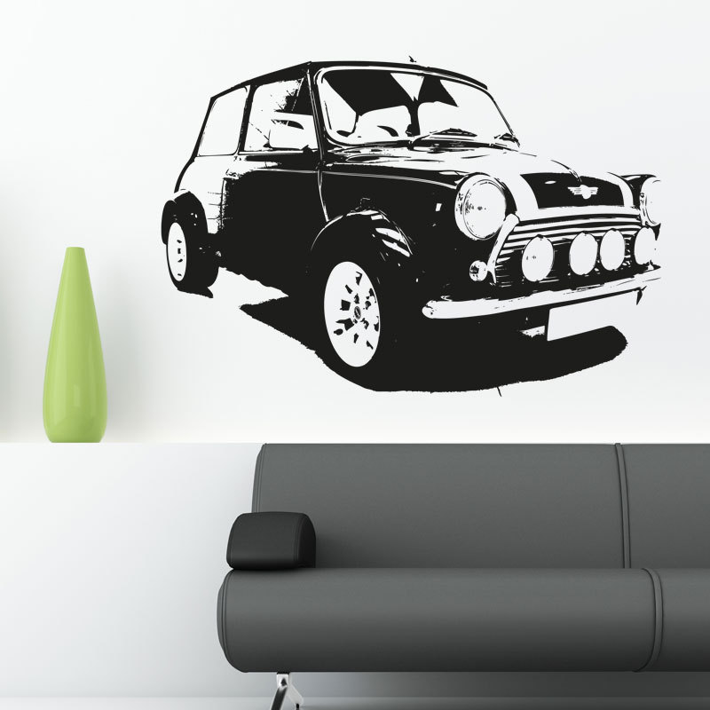 Mini Cooper Classic car Vinyl Sticker Wall Art Decal Garage c11 | eBay UK