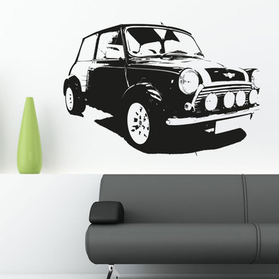Mini Cooper Classic car Vinyl Sticker Wall Art Decal Garage c11 | eBay UK