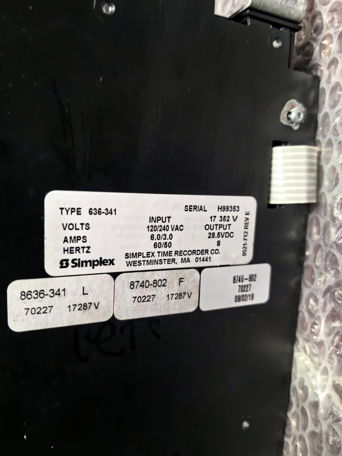 BRAND NEW SIMPLEX 8740-802 GOLDWING POWER SUPPLY 565-247 & 636-341, 740 ...