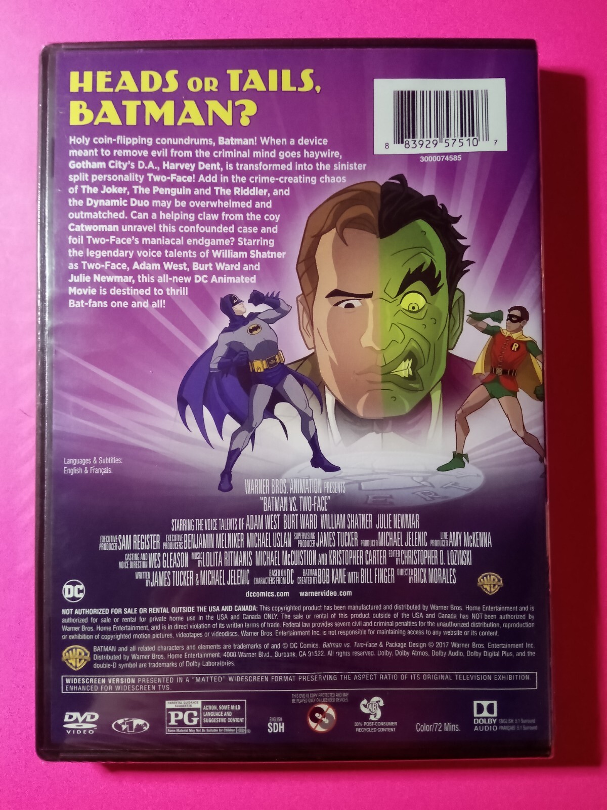 Batman Vs. Two-Face (DVD, 2017) for sale online | eBay