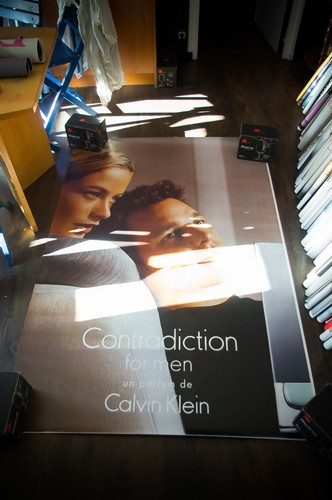CALVIN KLEIN CONTRADICTION A French Vintage Advertising Fashion Poster ...