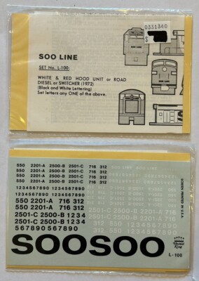 HERALD KING HO DECAL-SOO LINE HOOD UNIT-WHITE/RED LETTERING #L-102 | eBay