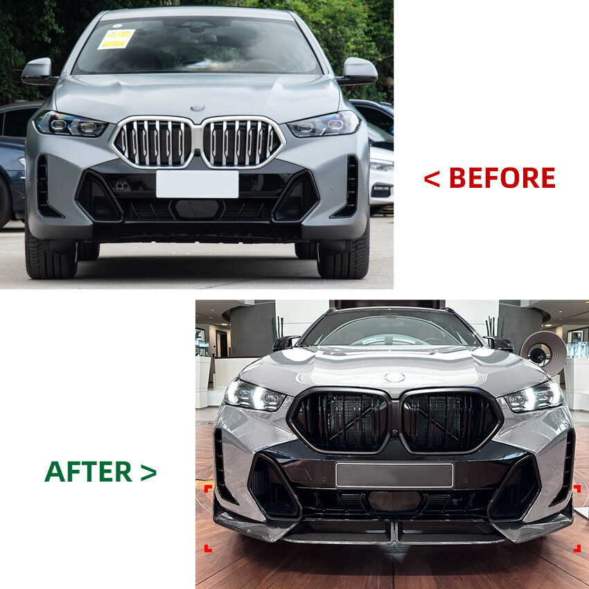 MP Style Gloss Black Front Bumper Lip Spoiler For 2024-26 BMW X6 G06 M ...