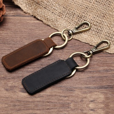 KEY CHAIN & LEATHER Belt Loop Key Holder Ring Keyring Keychain Keyfob ...