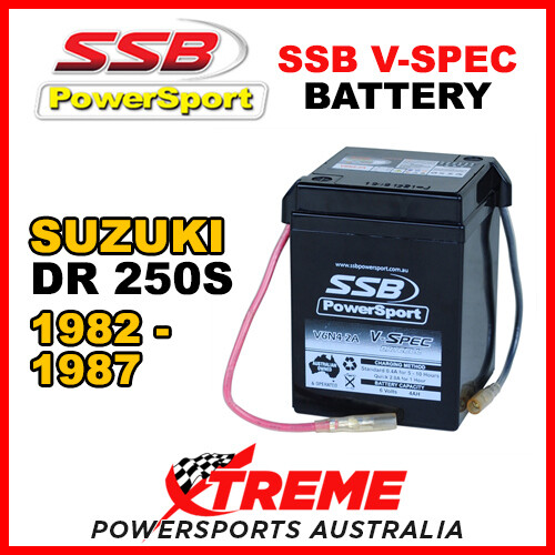 SSB 6V For Suzuki DR250S DR 250S 1982-1987 V-Spec Dry Cell AGM Battery ...