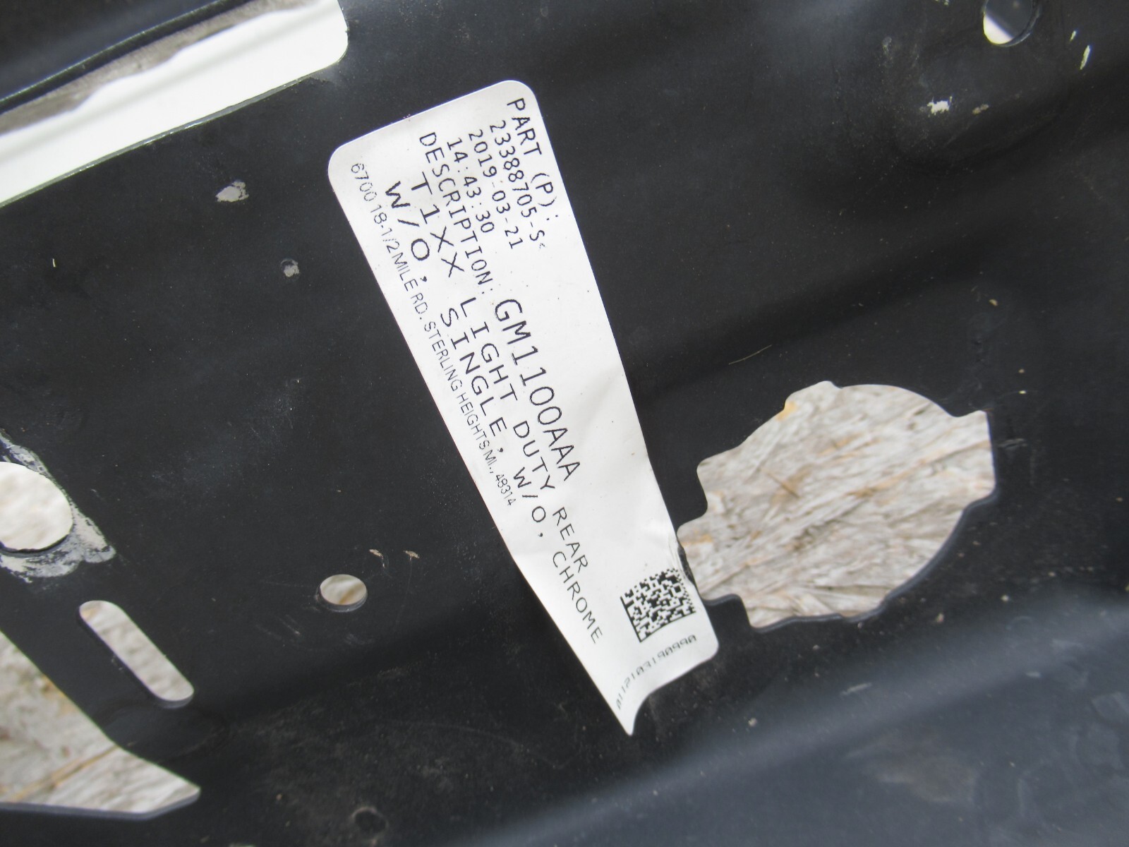 2019-2021 GMC SIERRA 2500 3500 REAR BUMPER COVER CHROME 20 21 23388705 ...