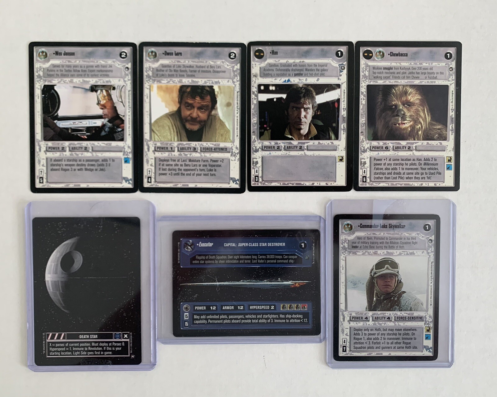 Star Wars CCG Lot Of 31 Cards + Luke, Death Star, And Executor! Great ...