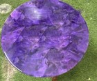 Round Amethyst Table Top Healing Crystal Handmade Arts Home Furniture ...