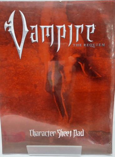Sealed/New TWoD Charactor Sheet Pad for Vampire the Requiem RPG WW25701 ...