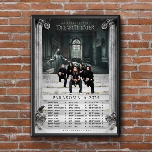 Dream Theater Parasomnia 2025 Tour Poster Rock Band Wall Art | eBay