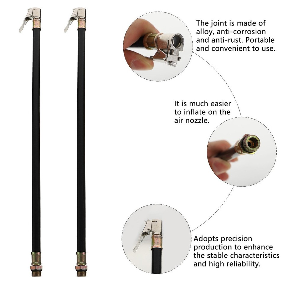 2 Pcs Inflation Hose Car Air Compressor Tire Inflator Replacement ...
