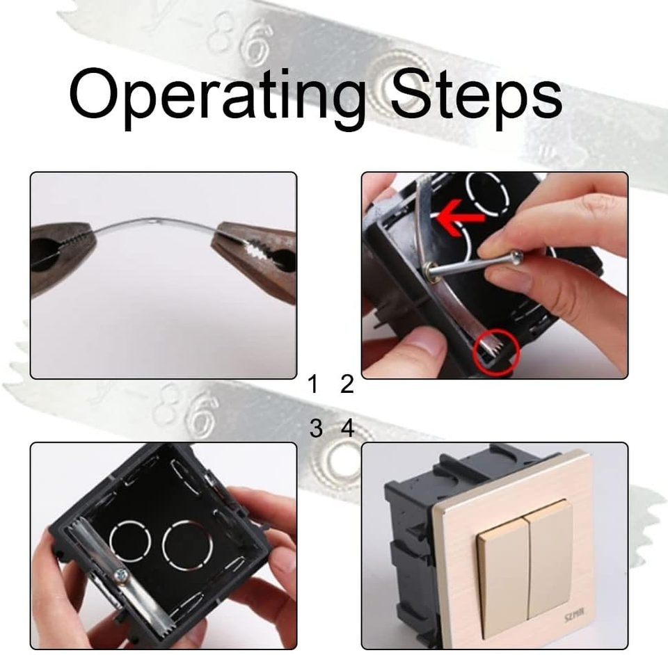 10 Pack Switch Socket Screw Hook Wall Socket Back Box Repair Clip Sup ...