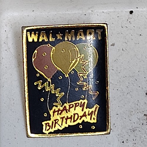 Walmart Wal-Mart Employee Associate Lapel Pin Vintage Happy Birthday ...