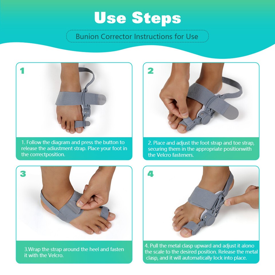 Bunion Fix Toe Valgus Corrector Orthosis Men Women Splints Adjustable ...