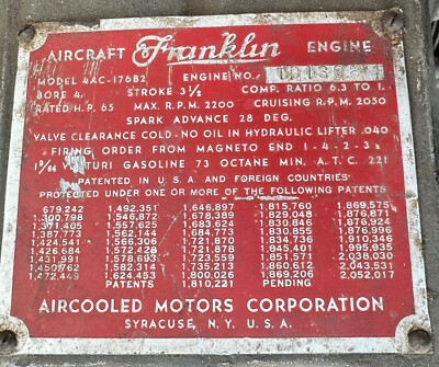 4AC 176B2 Franklin Aircraft Engine | eBay