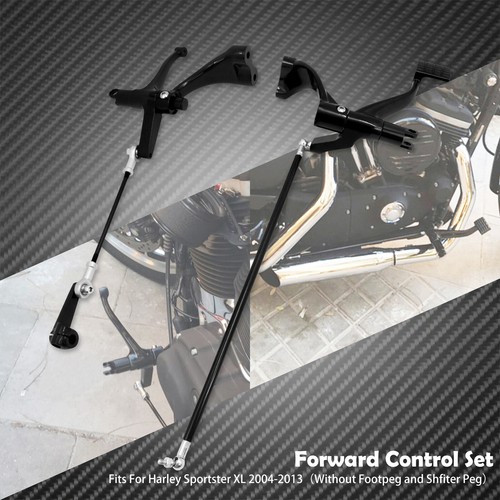 Forward Control Shift Lever Linkage Black Set Fit For Harley Sportster ...