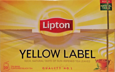 3X LIPTON TEA YELLOW LABEL - 20 PYRAMID BAGS - SEALED BOX - BLACK TEA ...