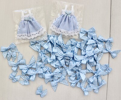 Used-Mini Bows/Gingham/ Scrapbook & Card making Embellishments | eBay