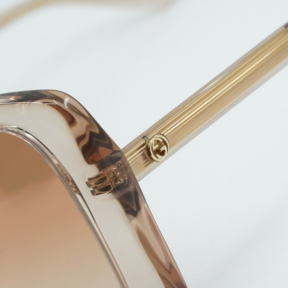 GUCCI GG1314S 005 Transparent Sand/Brown Gradient 55-19-140 Sunglasses ...