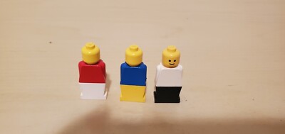 Lego Minifigures 1975 Lot Vintage Static 1970s Black White Red Blue ...