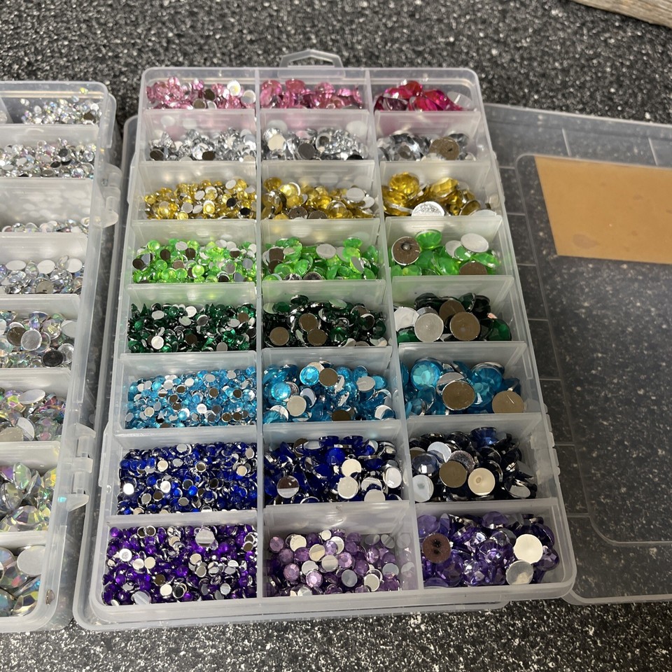 Bead Design Company Hobby Lobby Flat Rhinestones Sequins 2 Box Lot | eBay