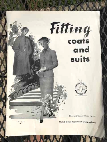 1962 USDA Bulletin Fitting Coats and Suits Sewing Guide Home Economics ...