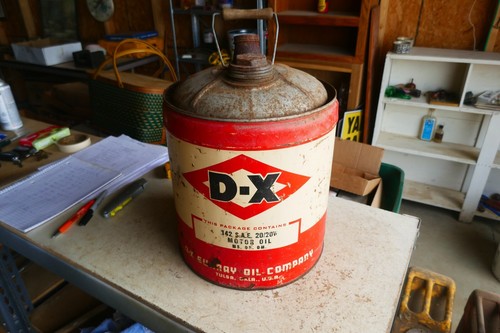 Vintage 5 Gallon Oil Can DX Lot 25-18-5 | eBay