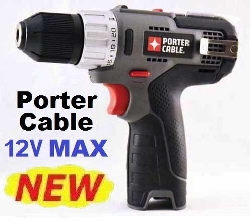 PORTER-CABLE 12V Volt PCL120DD Lithium Cordless 3/8" Drill Driver **NEW ...