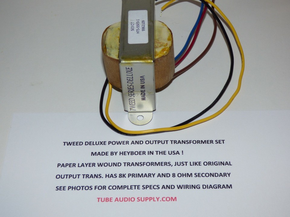 5E3 TWEED DELUXE OUTPUT TRANSFORMER, PAPER LAYER Custom Made in USA BY ...