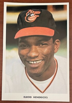 Elrod Hendricks Baltimore ORIOLES Vintage Color Photo Postcard | eBay