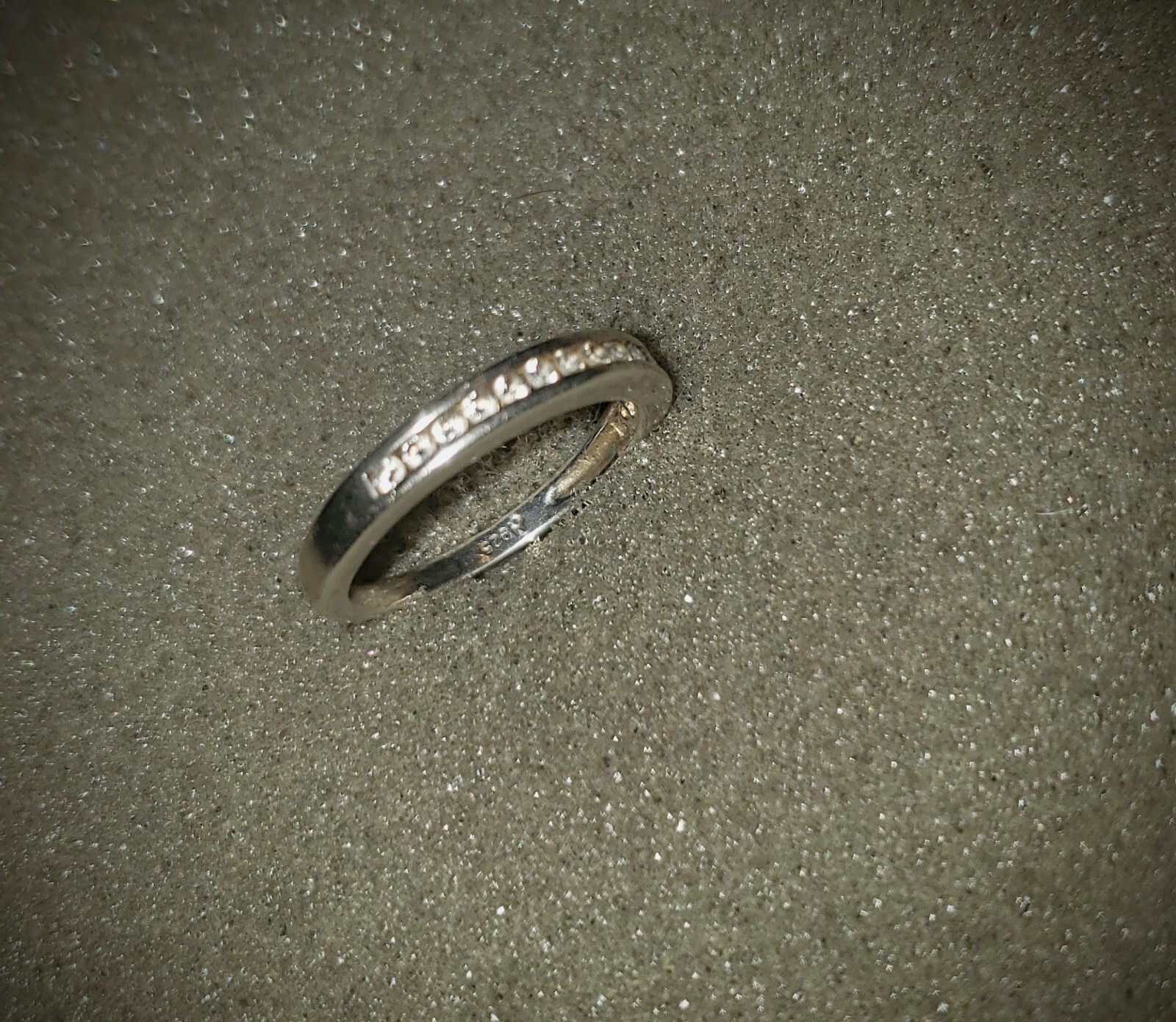 Real silver diamond chip Ring | eBay