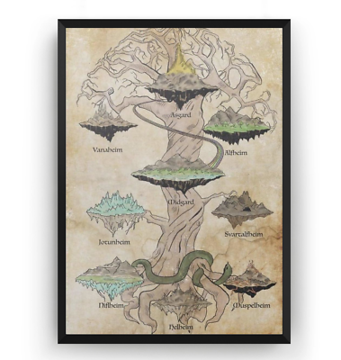 Yggdrasil Map Nordic Mythology Map By T 001 On DeviantArt