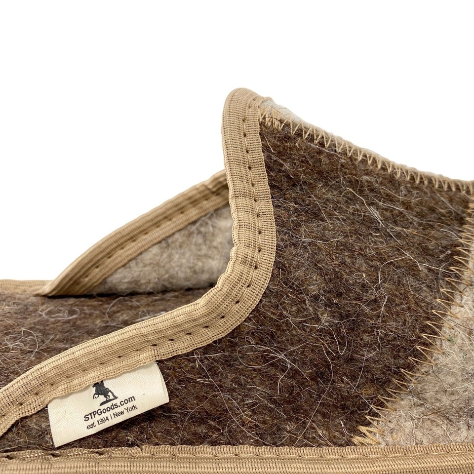 Checked Russian Felt Women's Slippers 100% Sheep Wool Warm Cozy & Not ...