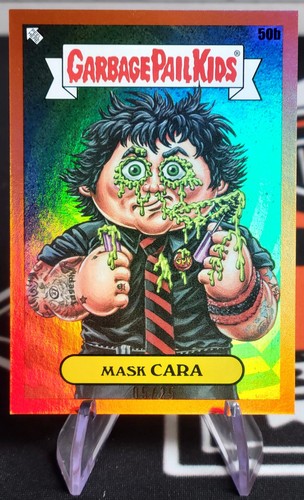 Topps GPK Green Day Garbage Pail Kids Mask Cara #50b Orange Foil SSP ...