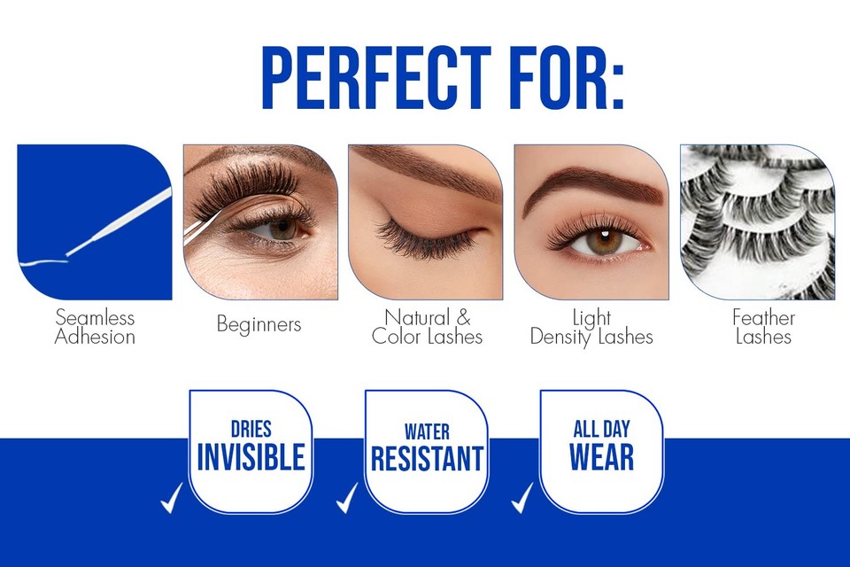 DUO Strip Eyelash Adhesive Clear, for Fake Strip Lash, 0.5 oz, 1-Pack ...