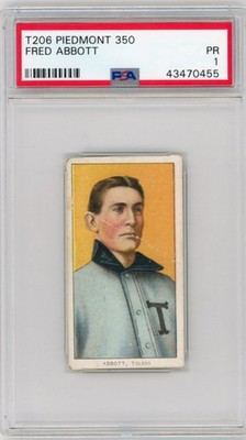 T206 Piedmont 350 Fred Abbott PSA 1 | eBay