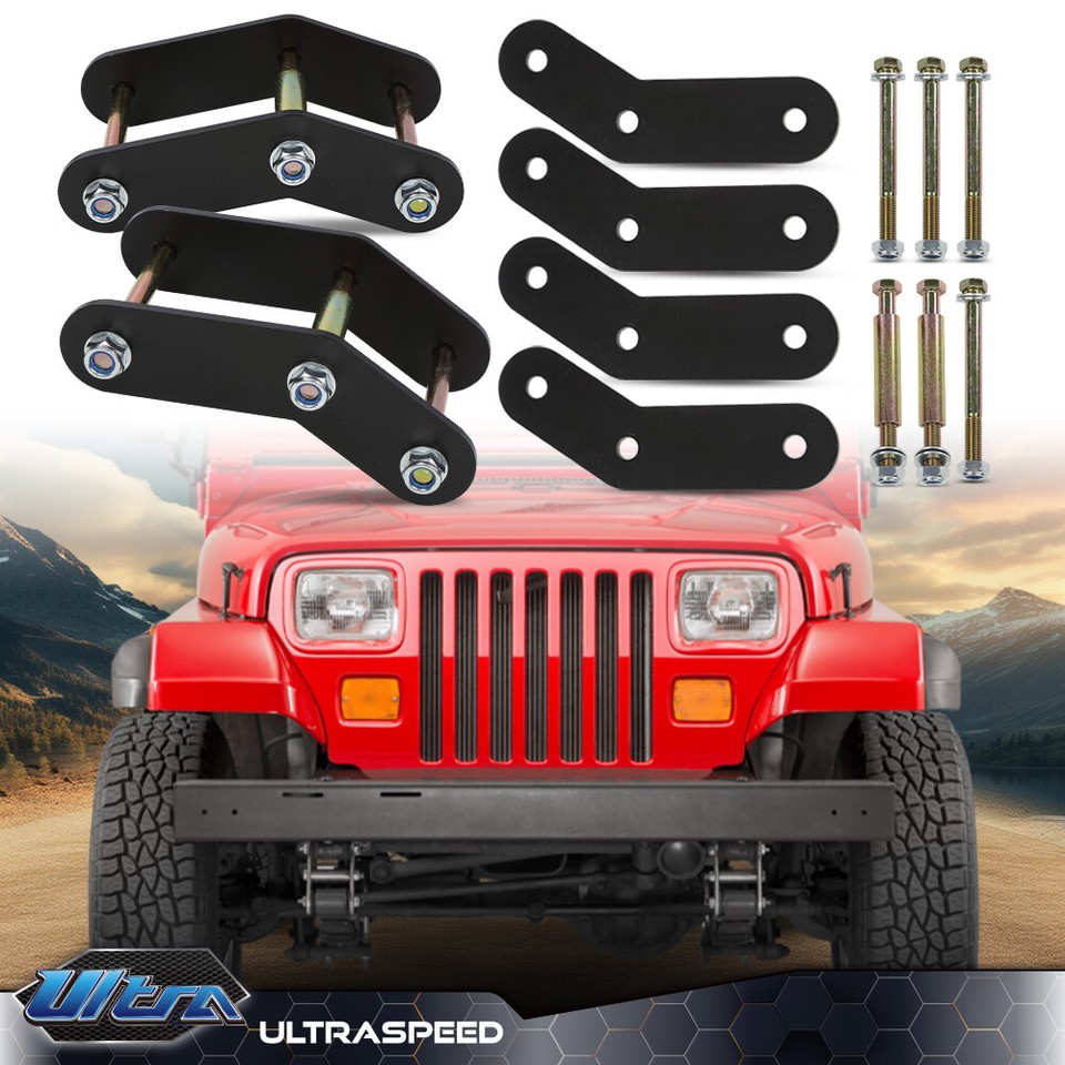 Fit For 1987-1995 Jeep Wrangler YJ Front & Rear 2" Shackle Relocation ...