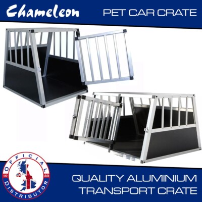 Pet Car Travel Crate Aluminium Cage Dog Puppy Cat Transport Car Boot ...